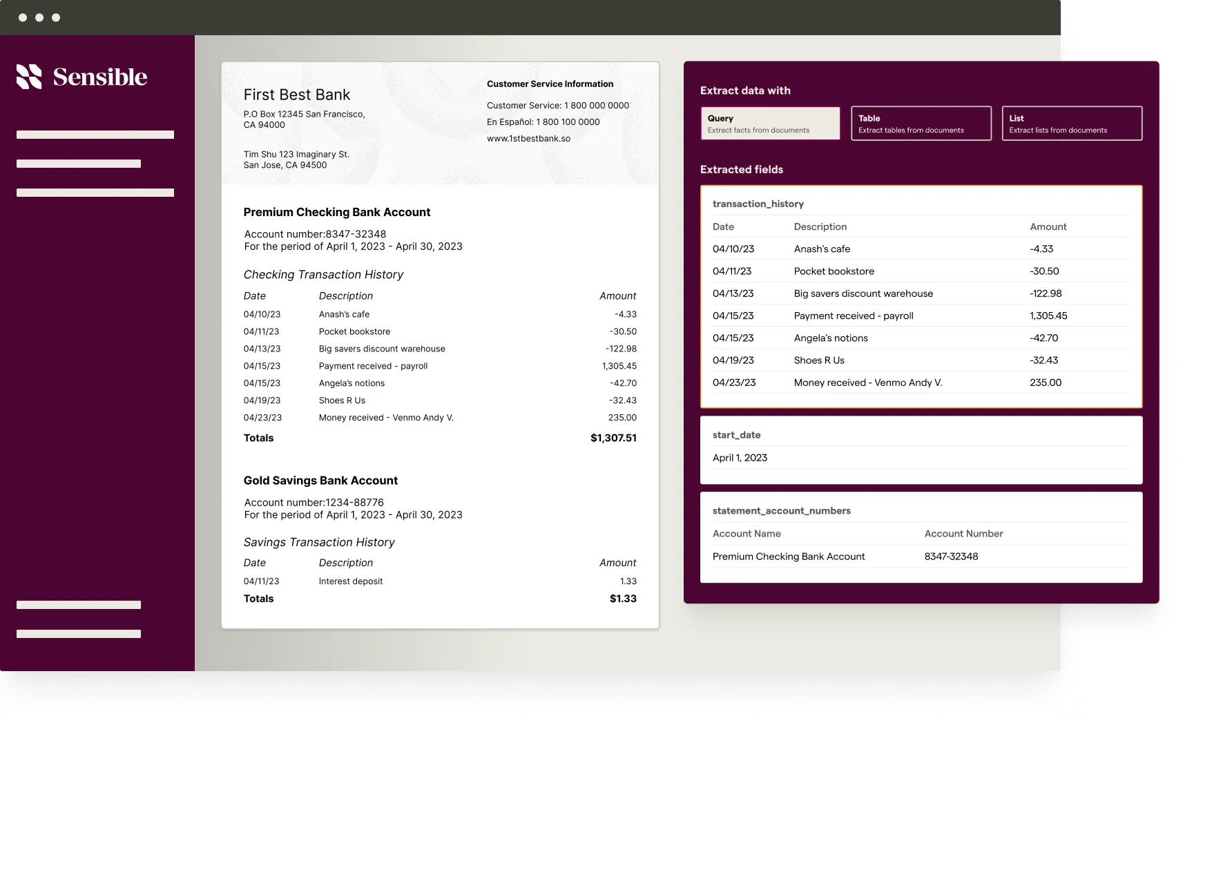 Sensible - Document Processing for Developers